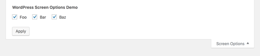 Extend and Create Screen Options in the WordPress Admin